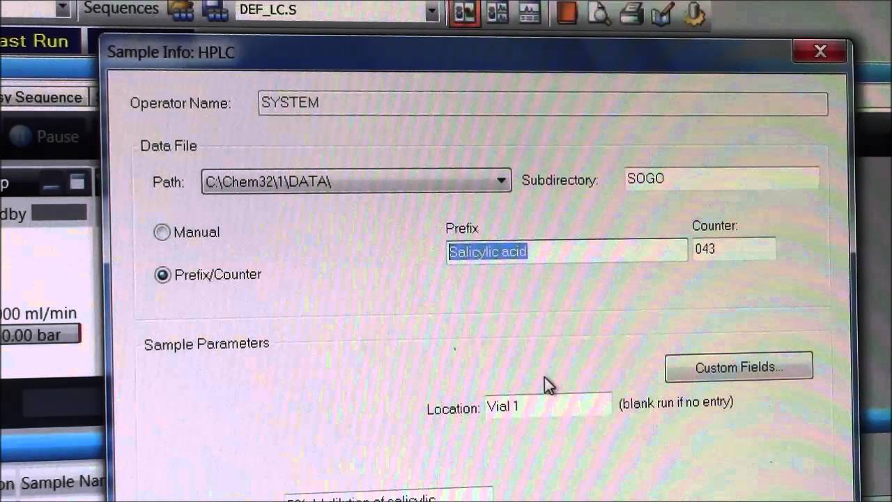 HPLC Tutorial 2--Computer Set up prior to running a sample - YouTube