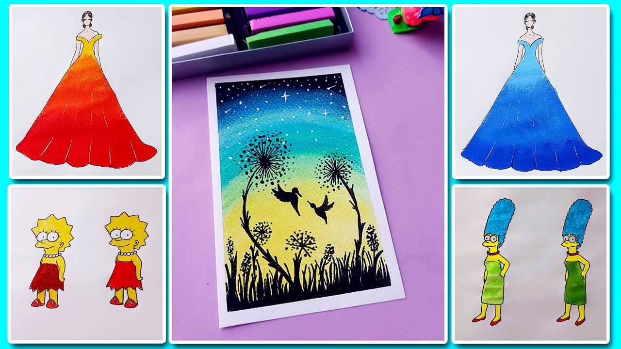 How to draw beautiful satisfying art 💥Drawing technique - YouTube