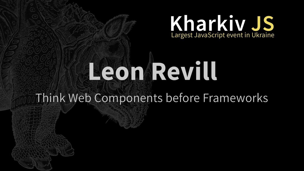 Leon Revill - Think Web Components before Frameworks - YouTube