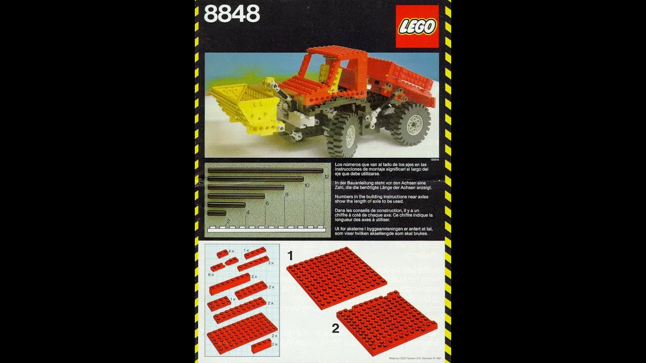Instrucciones 8848 1 set Power Truck que se lanzó en 1981 Lego - YouTube