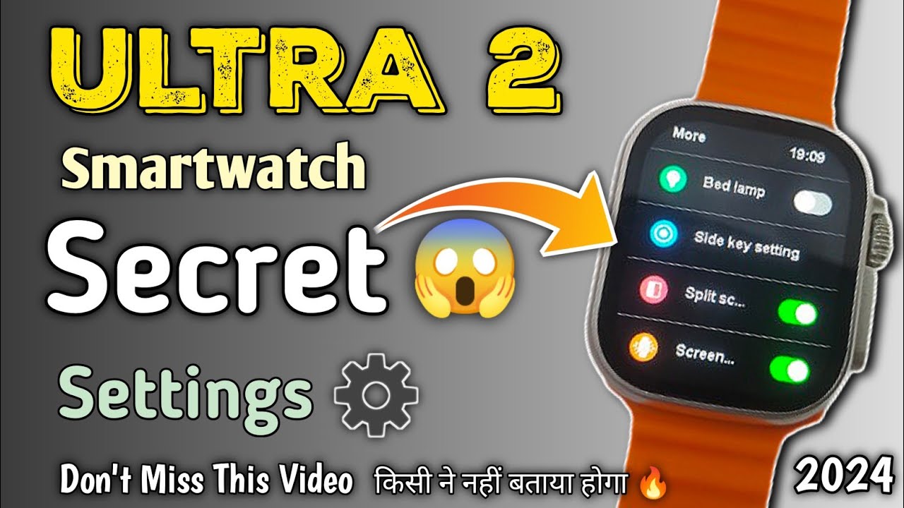 Ultra 2 Smartwatch Secret Features 😰🔥| All Smartwatch Hidden Settings ...