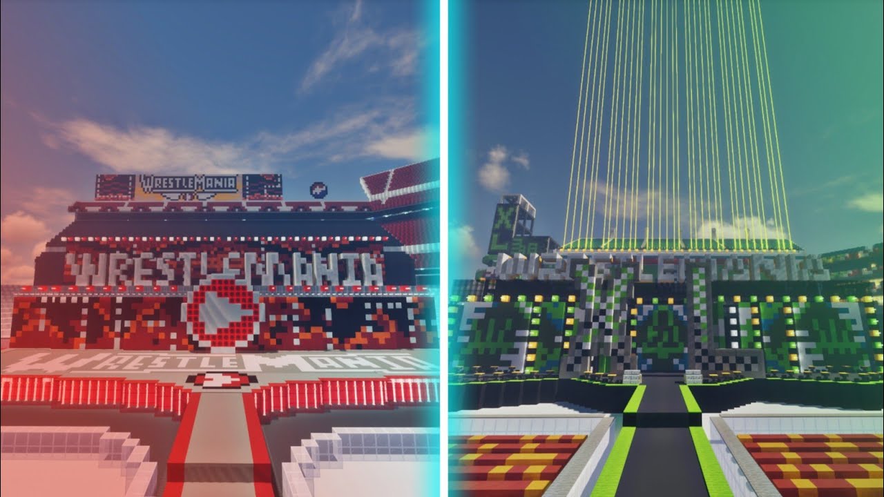 Minecraft WWE WrestleMania 31 VS WWE WrestleMania 40 - Official Stage ...