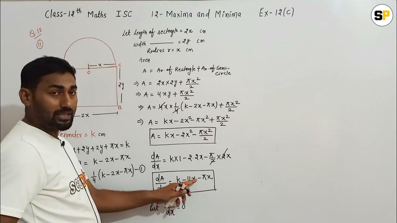 Class 12 Maths | Application of derivatives | Maxima and Minima | Chapter 12 | Ex-12(c) Q12 ...