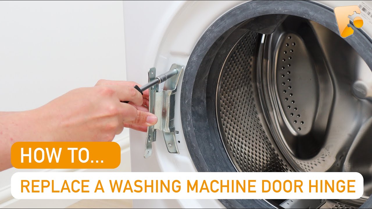 How to Replace a Hotpoint Washing Machine Door Hinge - YouTube