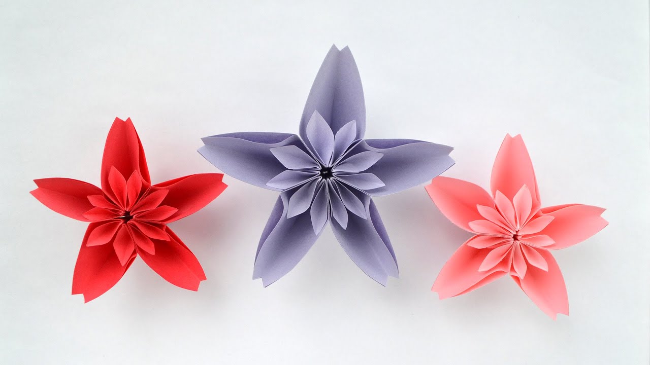 Papier Schöne BLUME | Paper FLOWER Origami | Easy Tutorial DIY by ...