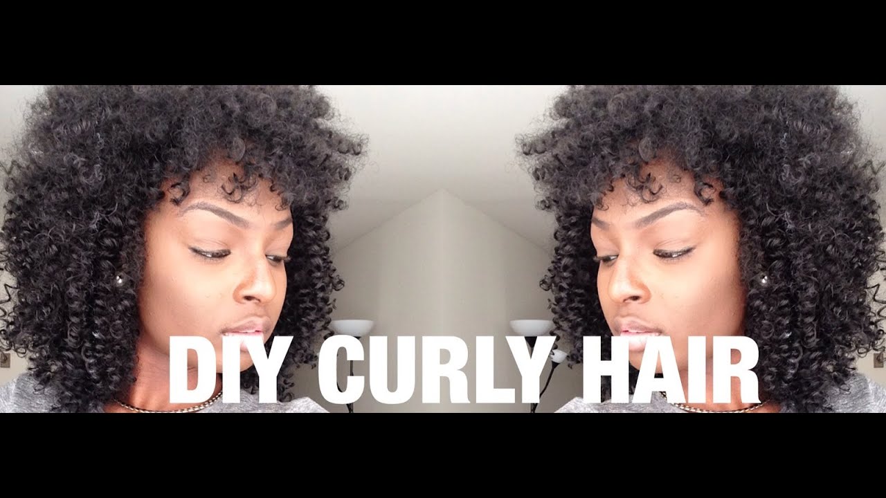 DIY Bohemian curly hair with closure | no sewing - YouTube