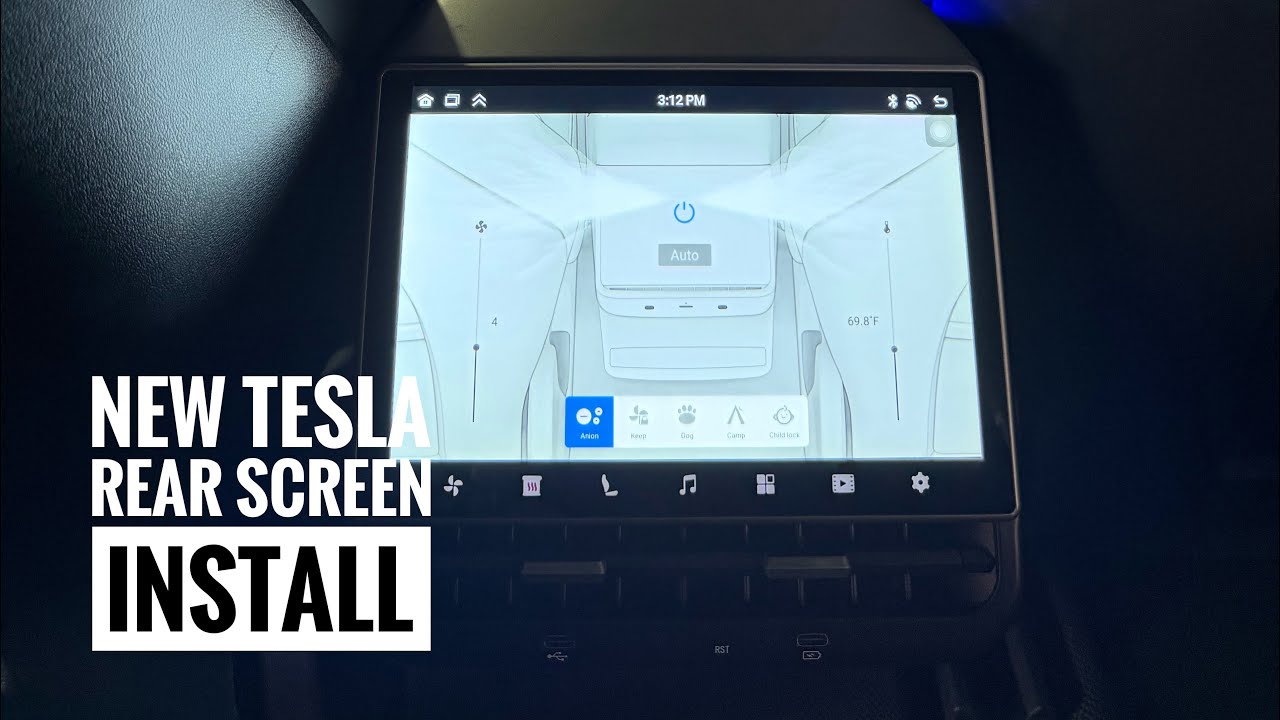 Hansshow Rear Entertainment Screen Install on a Tesla Model 3 - YouTube