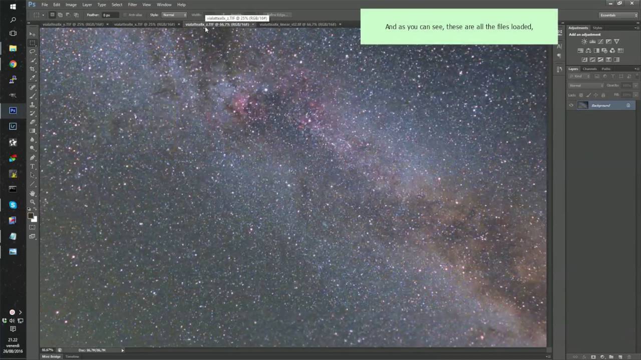 Astrophotography Tutorial (preview): Processing RAW Milkyway's DSLR ...