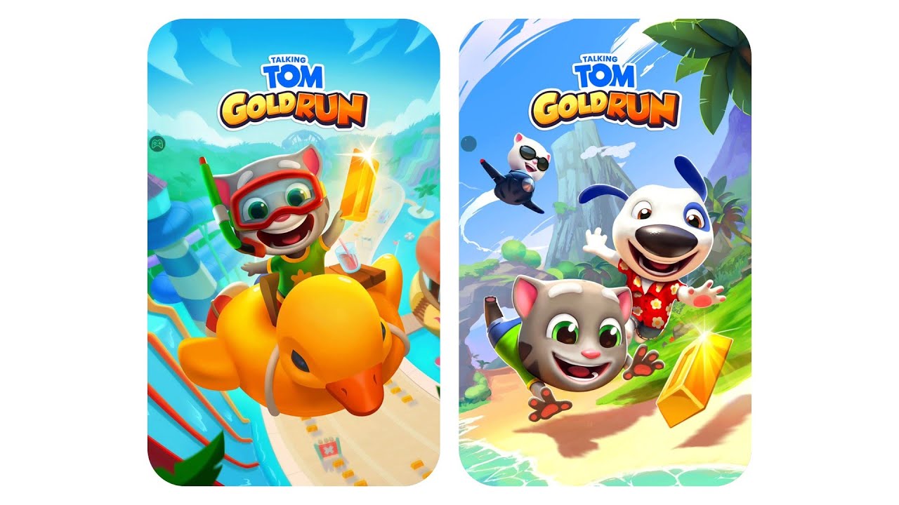 Talking Tom Gold Run New Update Summer of Sports vs Dino World Update ...