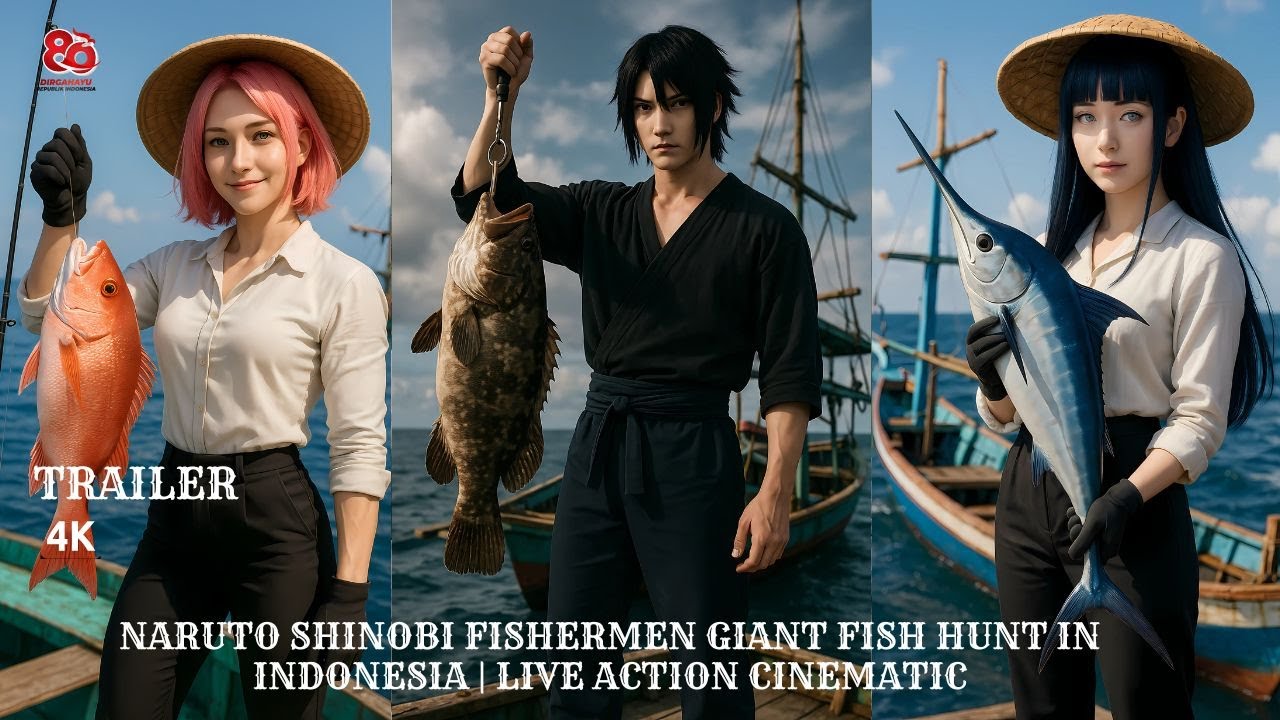 Naruto Shinobi Fishermen 🎣 Giant Fish Hunt in Indonesia | Live Action ...