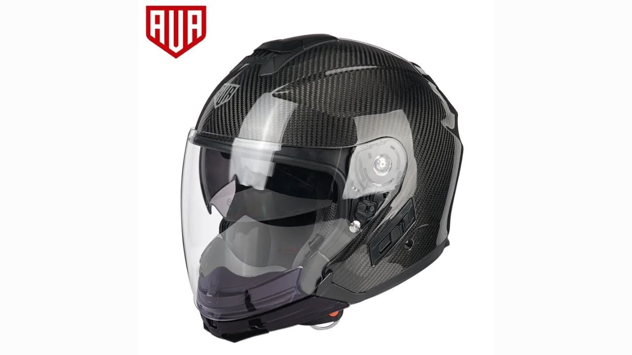 Review AVA Carbon Fiber Motorcycle Half Helmet 2024 - YouTube