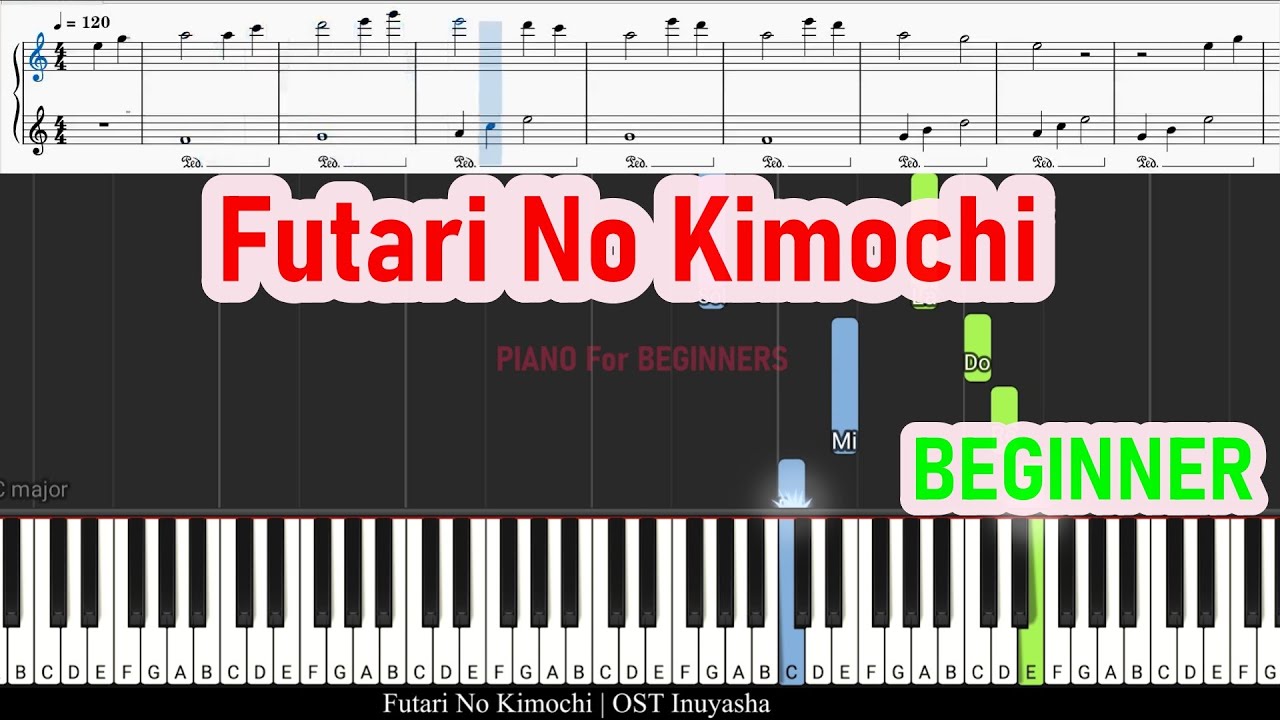 Futari No Kimochi - OST Inuyasha | PIANO For BEGINNERS - YouTube