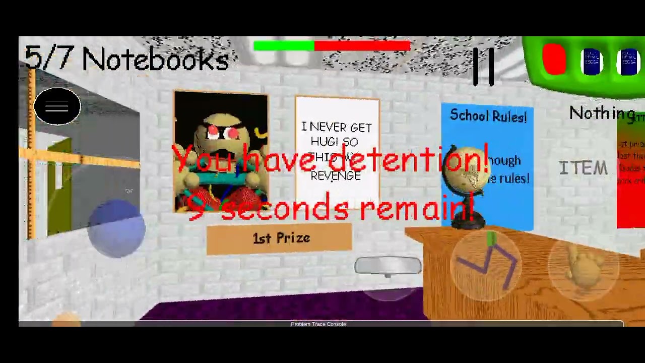 1st prize and baldi had enough all wrong answers with mod menu - YouTube