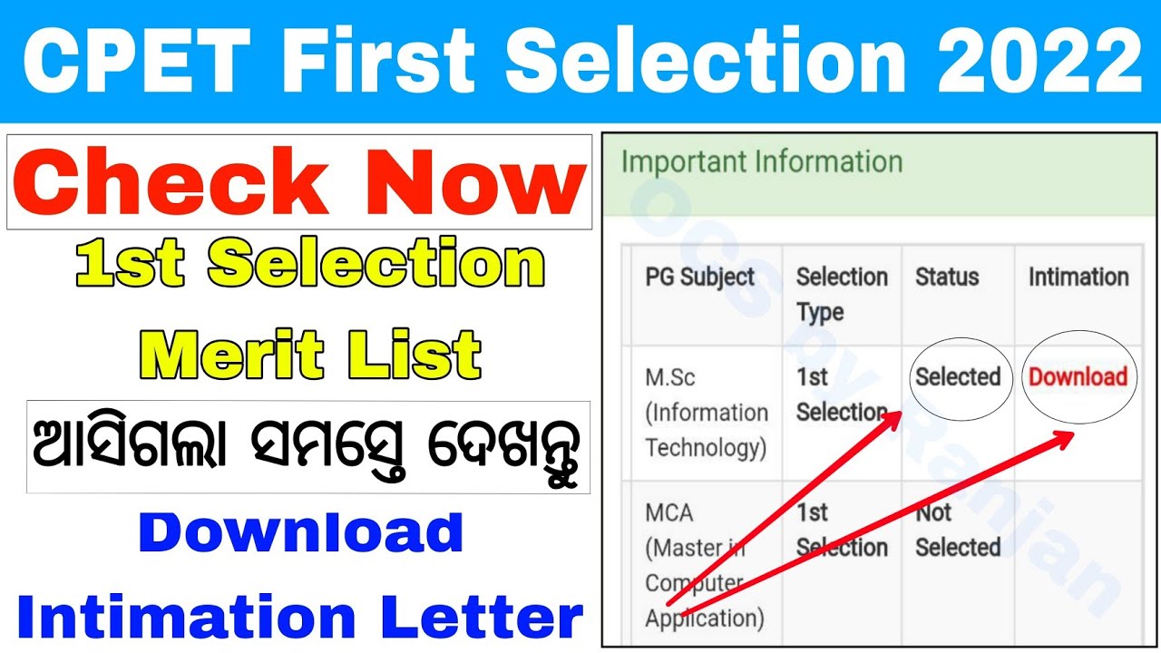 How to Download CPET Intimation Letter 2022/How to Check CPET first ...