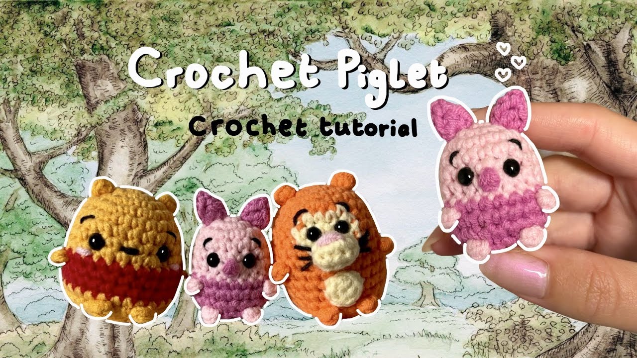 How to Crochet a Mini Piglet Tutorial - STEP BY STEP - YouTube