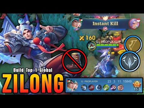 23 Kills!! No Boots Zilong Instant Delete Enemies!! - Build Top 1 Global Zilong ~ MLBB