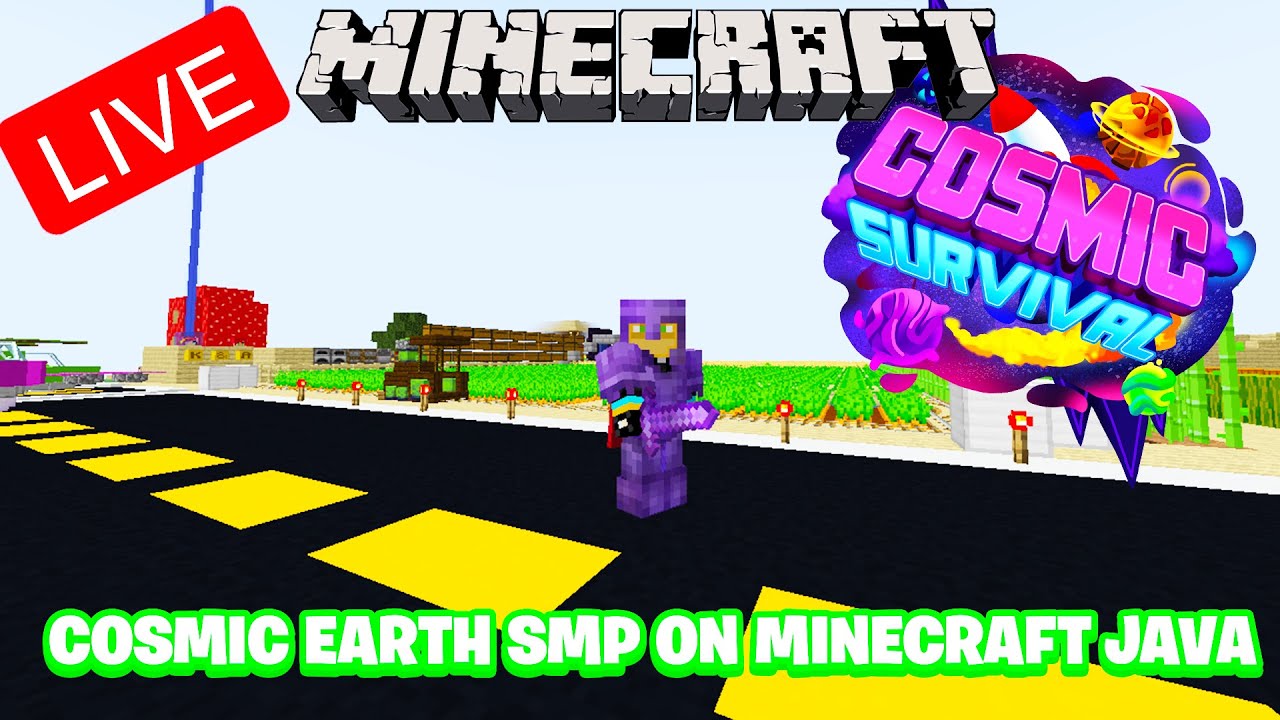 COSMIC EARTH SMP ON MINECRAFT JAVA Live Stream ROAD TO 1000 SUBS - YouTube