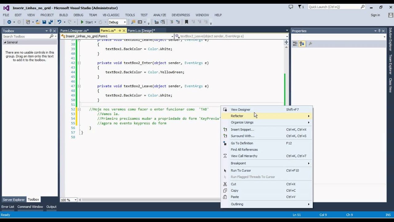 Enter funciona como tab - YouTube