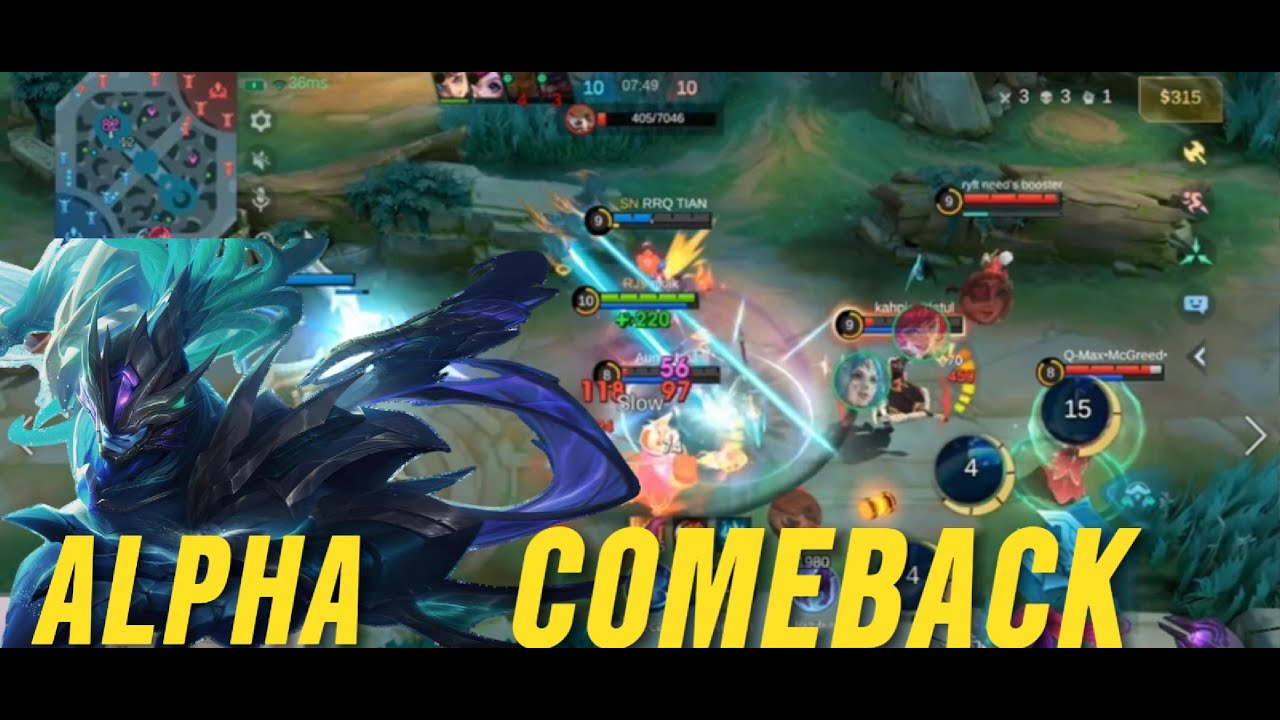 ALPHA !!! TRUE COMEBACK ~ EXP LANE | Mobile Legends ~ MLBB - YouTube