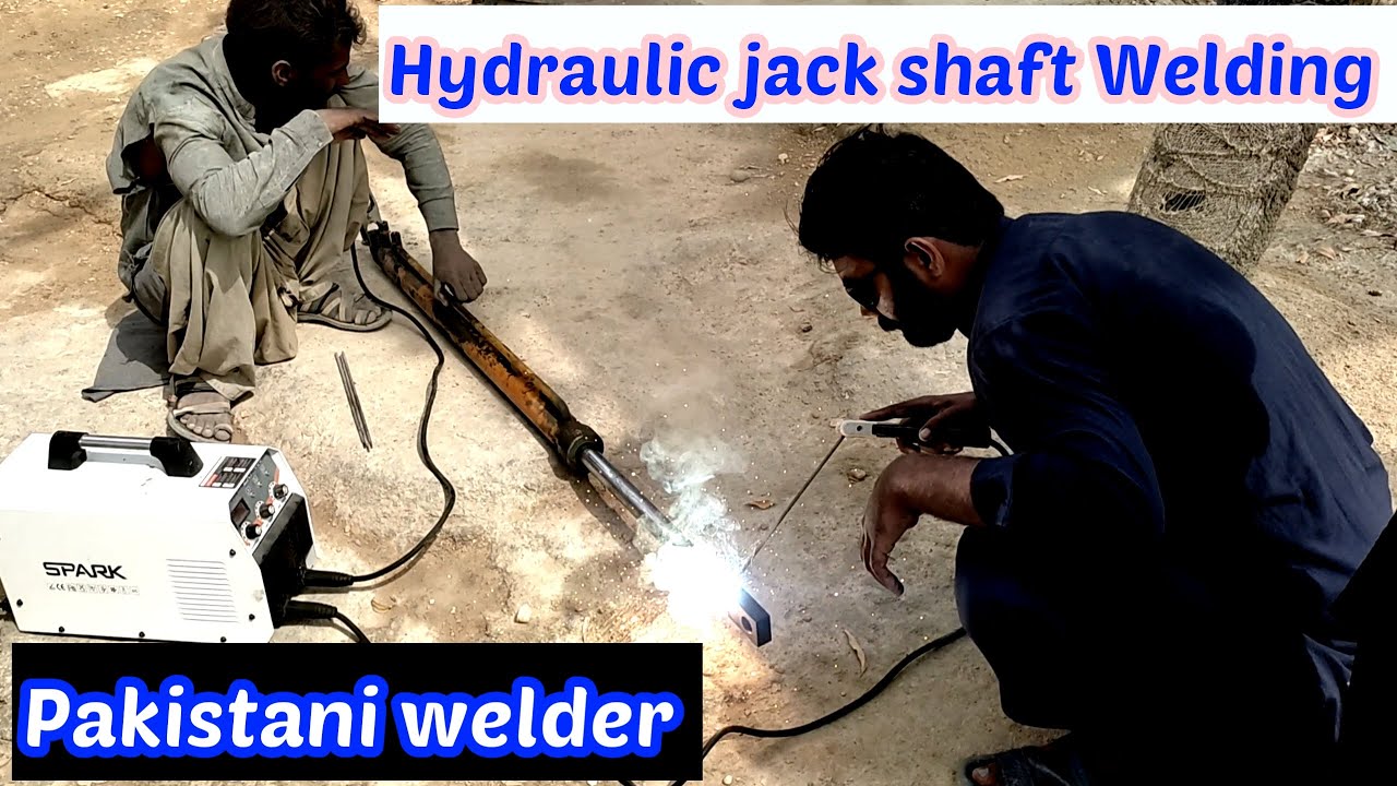 Hydraulic jack shaft Welding By Pakistani welder || Learn Welding ...