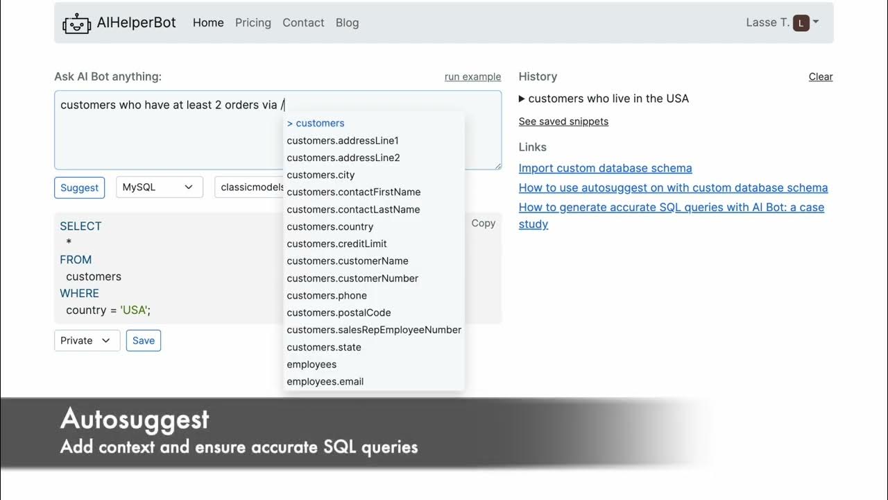 Generate accurate SQL queries in seconds ⚡️ [AI SQL Builder/Generator] - YouTube