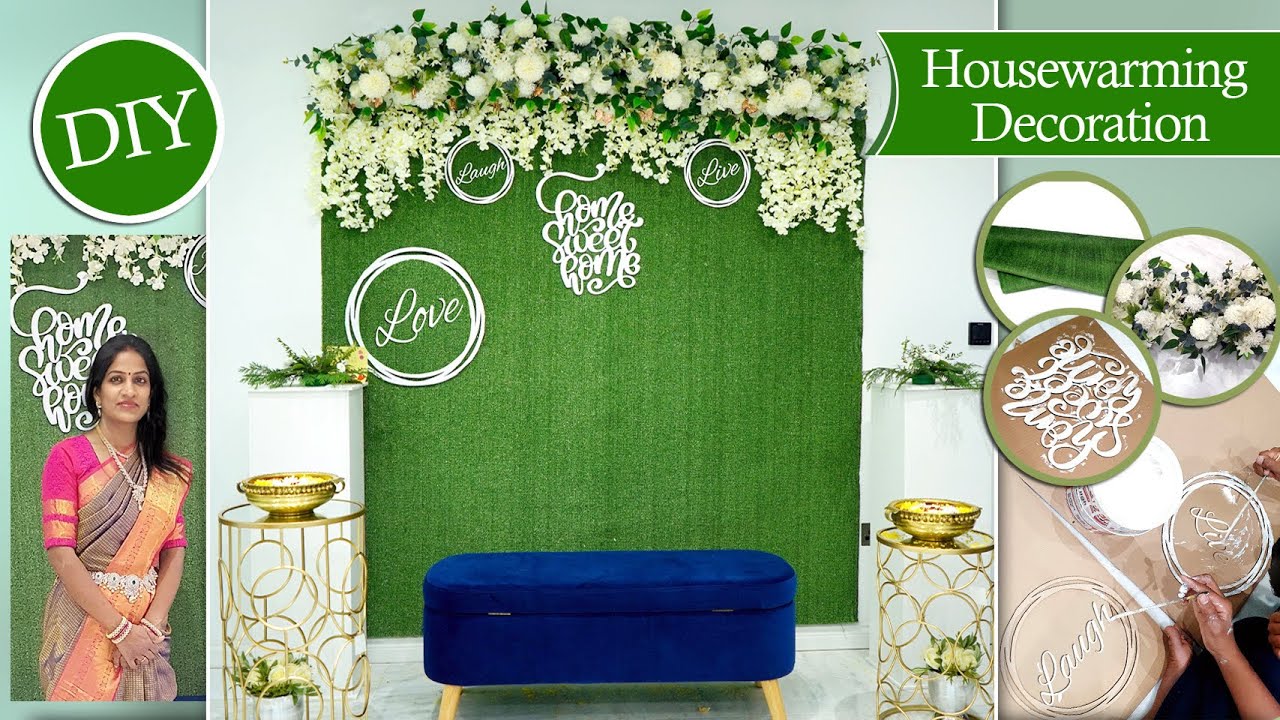 Housewarming ceremony UK USA Gruhapravesam Haldi decoration Mehndi ...