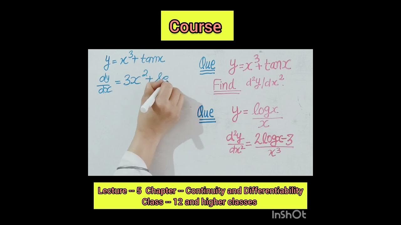 Lecture -5 Chapter - Continuity and Differentiability Class -12 and higher classes | by Pannumam ...