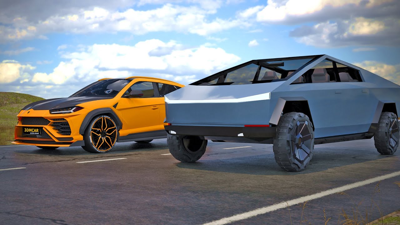 Tesla Cybertruck v Lamborghini Urus: DRAG RACE | 3DMCAR - YouTube