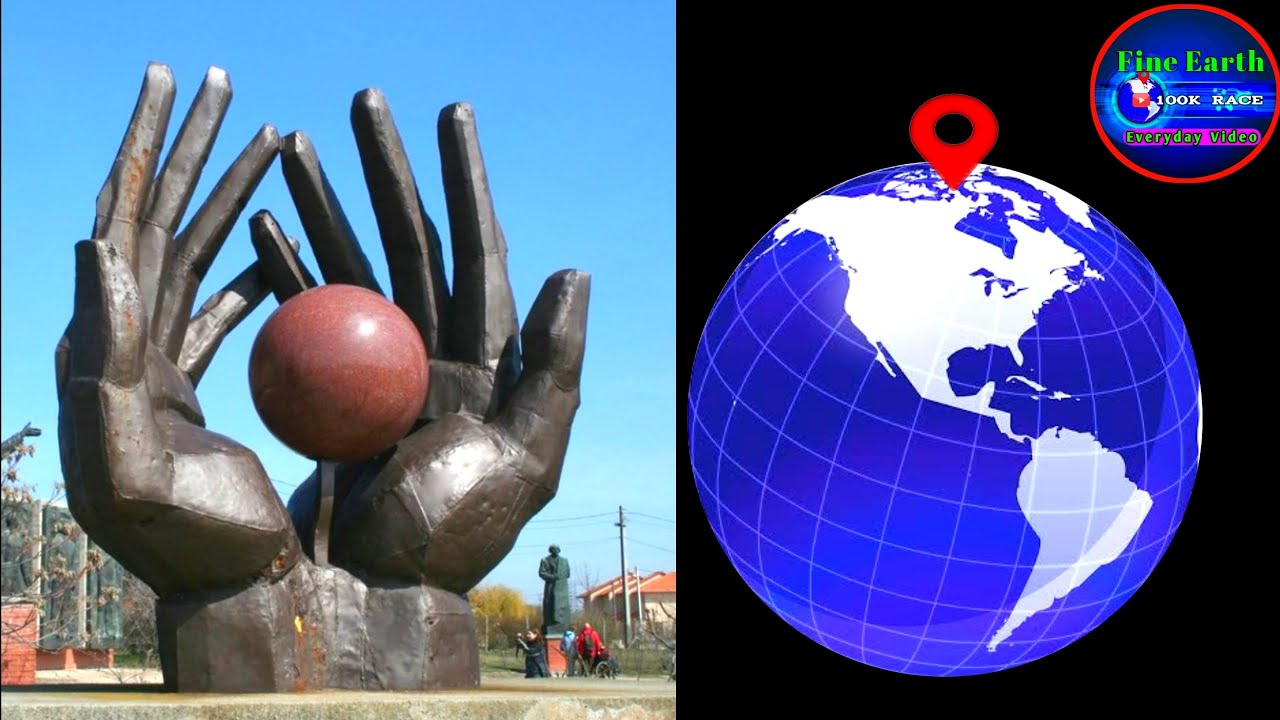 Giant Hand Holding a Ball Sculpture on Google Earth #fineearthexplore ...
