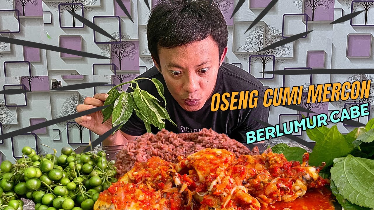 KEPEDESAN MUKBANG CUMI BALADO DISELIPIN DAUN POPOHAN!! - YouTube
