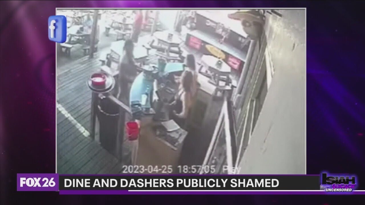 Dine and dashers publicly shamed in viral video - YouTube