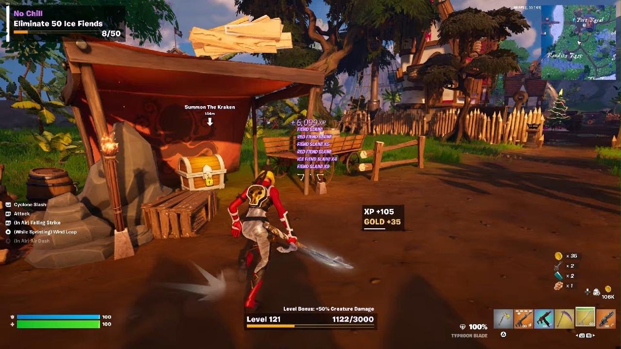 Fortnite The Kracken Boss Fight NEW Grog Key Location Map # 6493-7496 ...