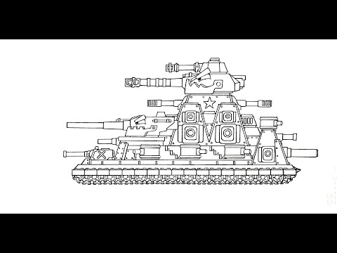 How To Draw Cartoon Tank Monster Hybrid Arta Ratte-44 | HomeAnimations ...