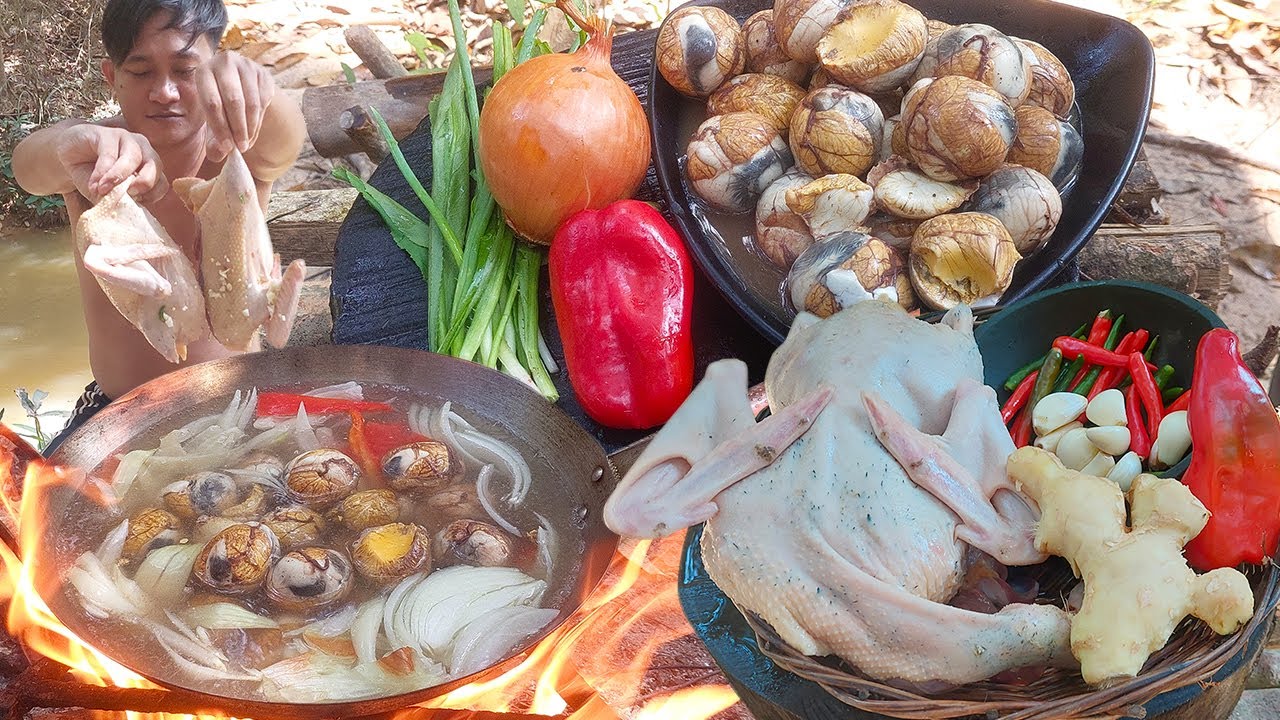 Balut egg pickle lime - Huge duck cooked with white wine - YouTube
