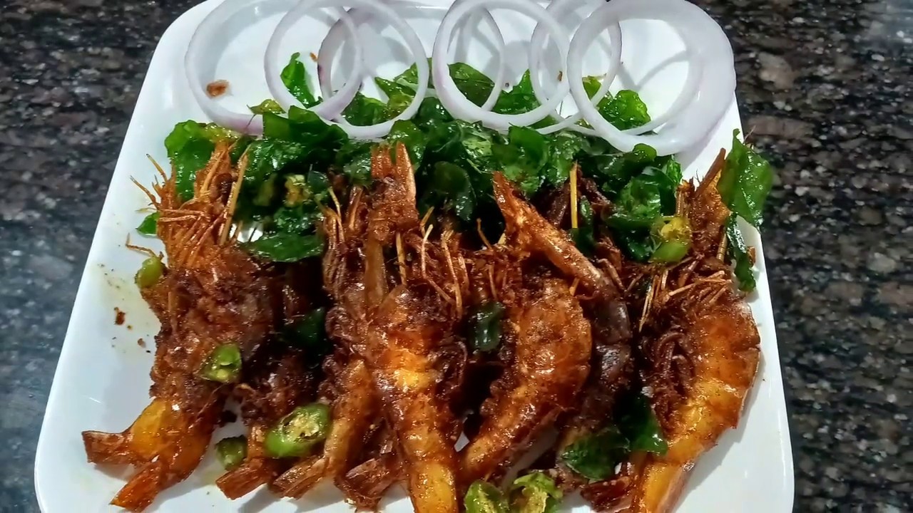 Crispy Prawns Fry; Chemeen Fry with shell; Silus Kitchen - YouTube