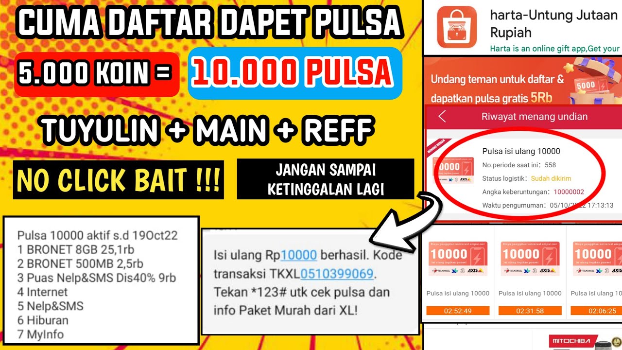 Pulsa Gratis Apk Harta Bangkit | Cara Nuyul Apk HARTA Terbaru 2022 ...
