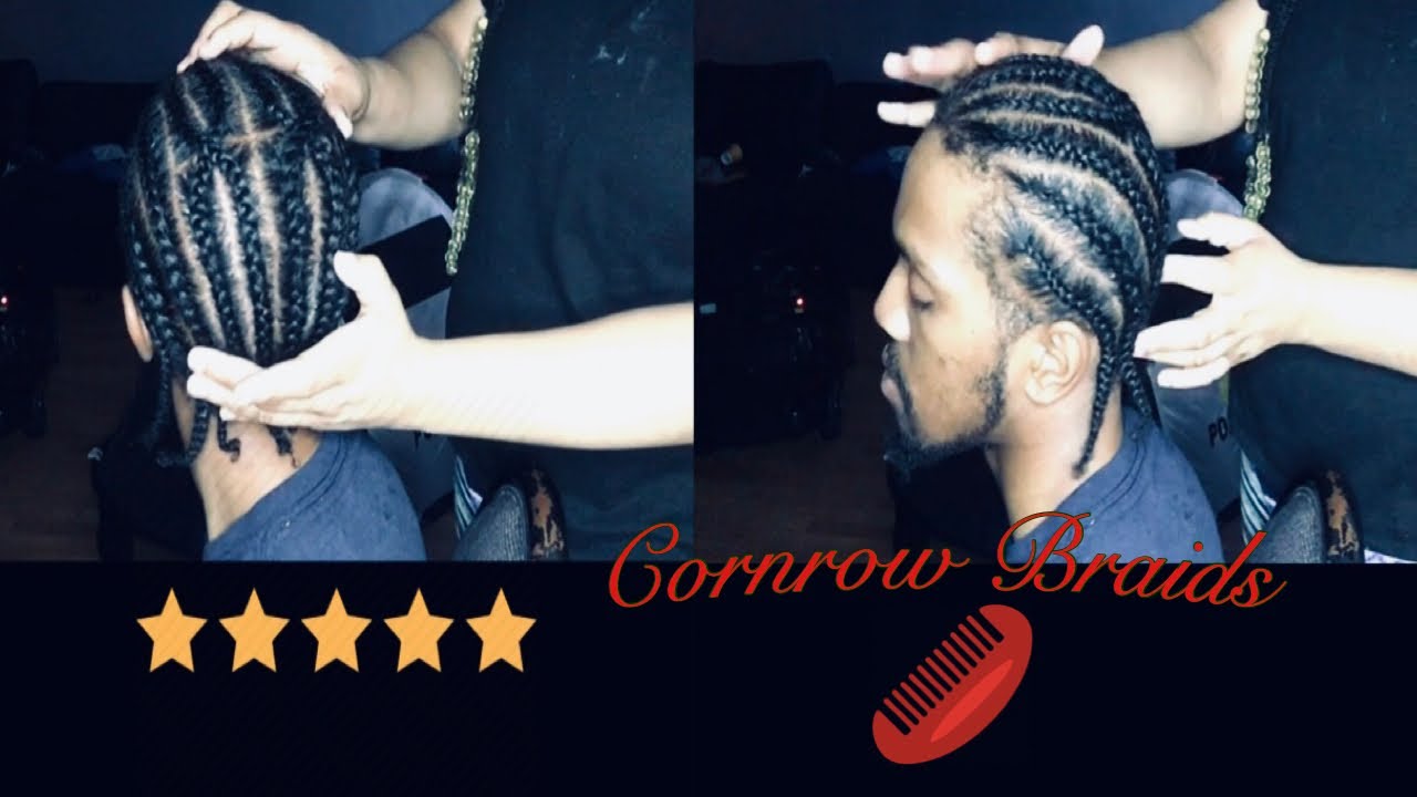 FREESTYLE CORNROW BRAIDS!🔥(MEN STYLE) - YouTube