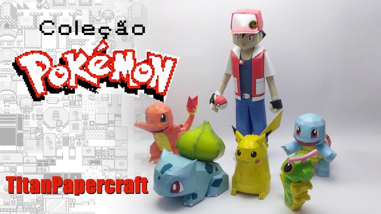Coleção Pokemon Papercraft - YouTube