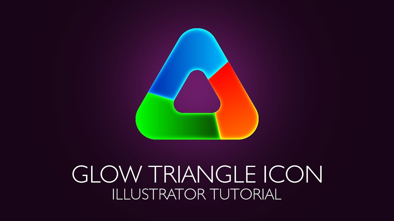 Tutorial | Colorful Glowing Triangle Icon - Illustrator CC 2017 - YouTube