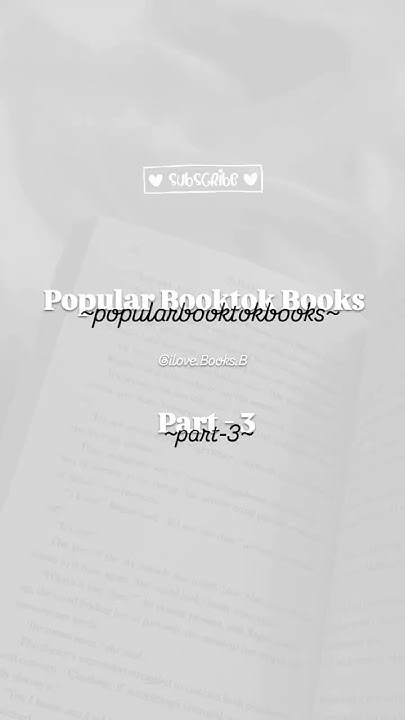 Popular Booktok Books | Part - 3 #booktube #booktok #bookreview # ...