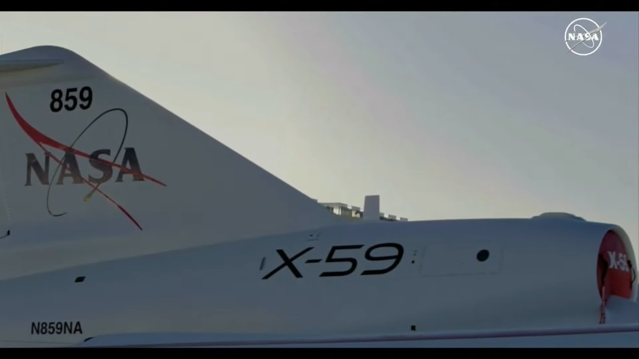 NASA reveals its X-59 aircraft - YouTube