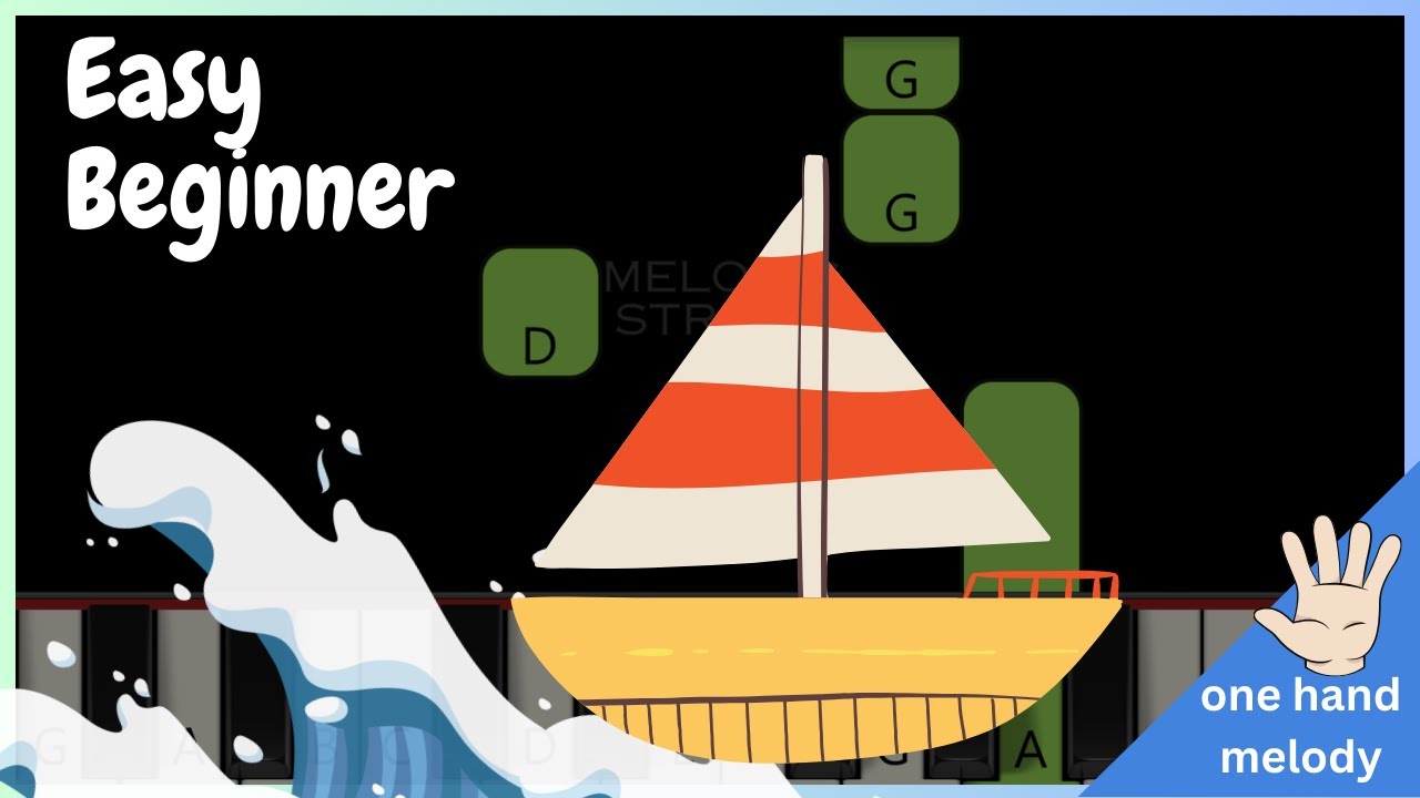 Sailing, sailing| VERY EASY BEGINNER PIANO TUTORIAL - YouTube