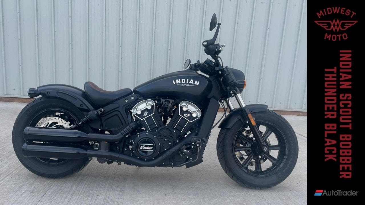 Indian Scout Bobber Thunder Black (2019) - Video Walkaround - YouTube