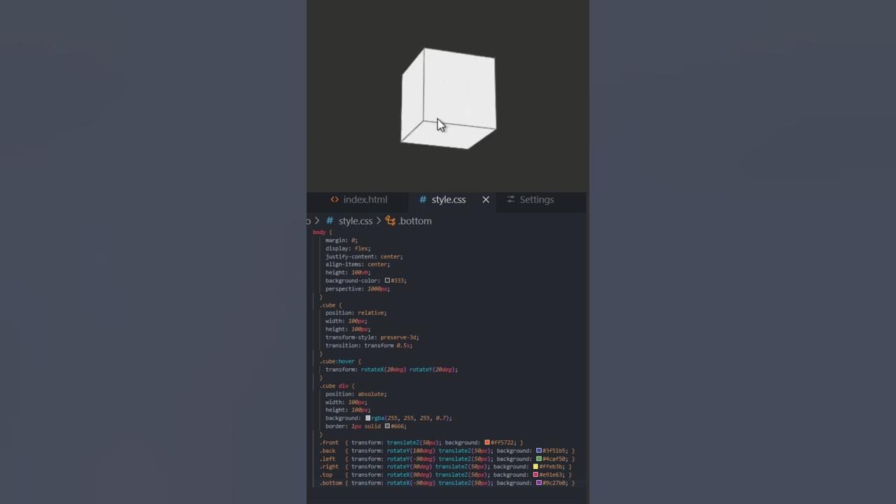 Tips 033 Css 3d Rotating Cube Coding Webcoding Webdesign Htmlcsswebsite Javascript Python