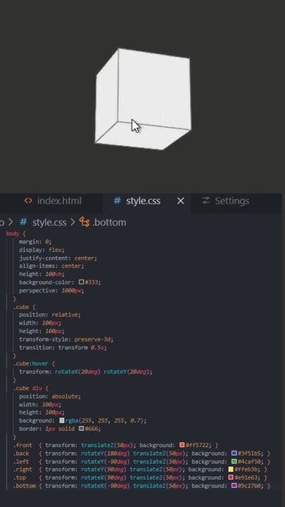 Tips 033 Css 3d Rotating Cube Coding Webcoding Webdesign Htmlcsswebsite Javascript Python