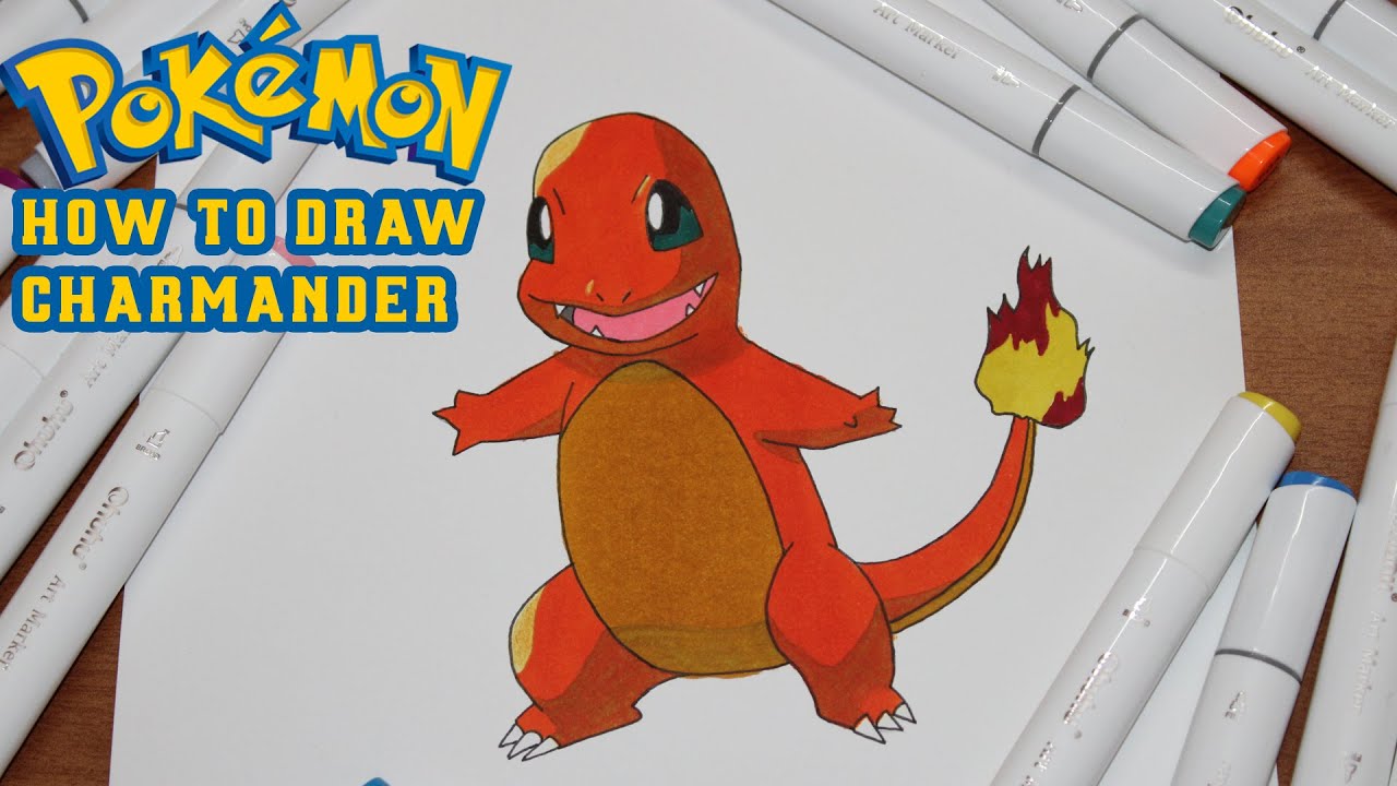 How to Draw Charmander(Fire Type) | Pokemon - YouTube