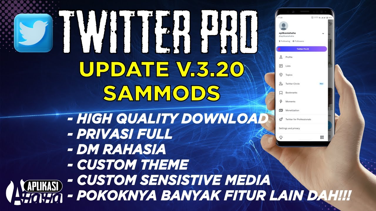 TWITTER PRO UPDATE V.3.20 TWITPRO MOD SAMMODS || Twitter Mod Apk - YouTube