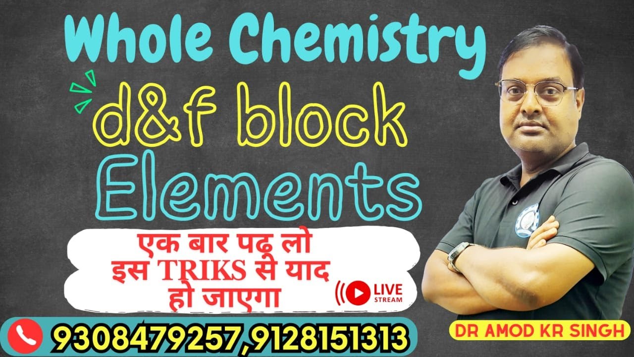 The d-block and f-block elements |12th Inorganic Chemistry ||L#06 ...