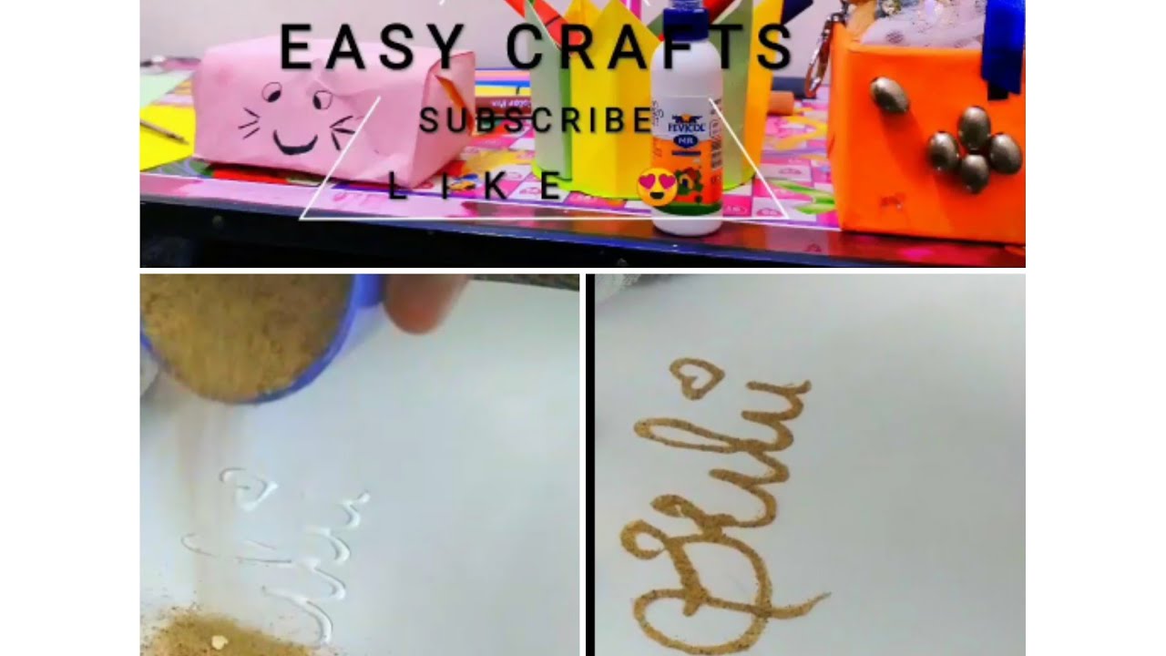 Kids craft how to write name in sand - YouTube