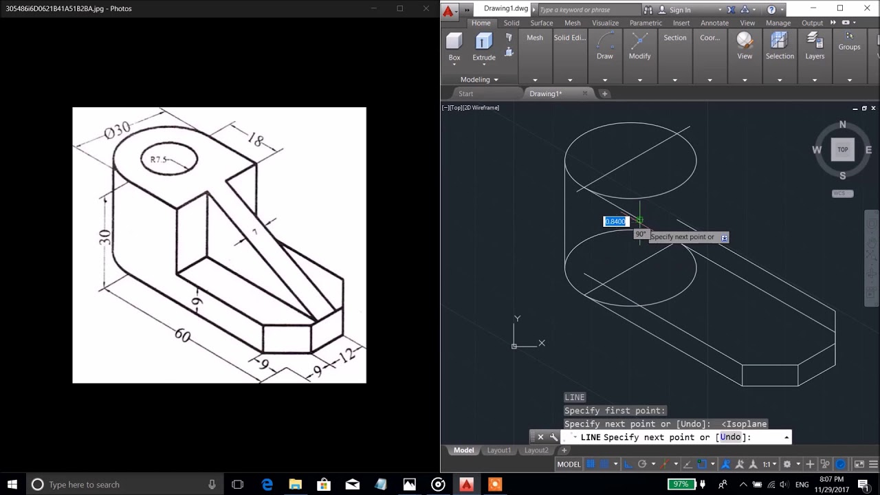 learn isometric drawing (autocad ) for beginners - YouTube